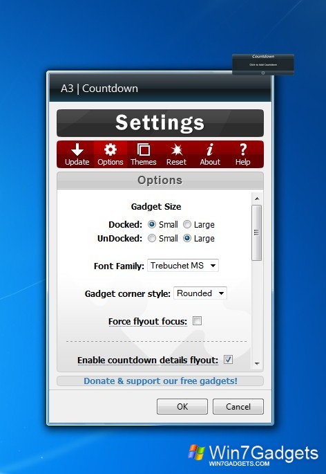 A3 Countdown - Windows 7 Desktop Gadget